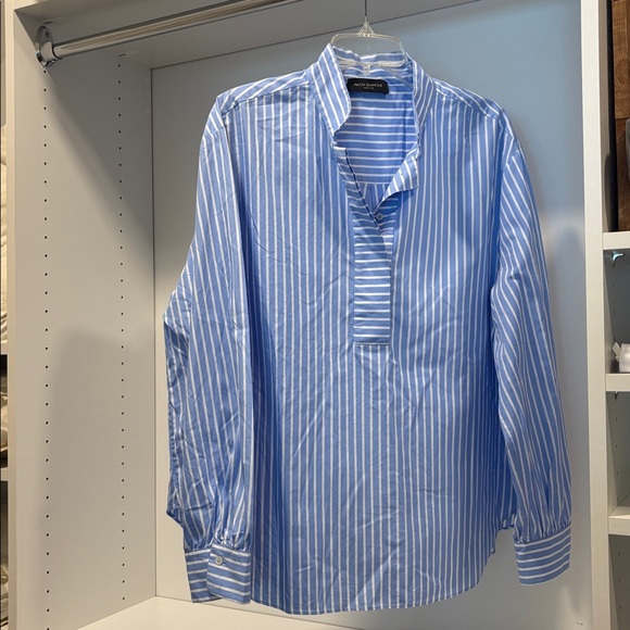 Piazza Sempione | Tops | Piazza Sempione Light Bluewhite Shirt | Poshmark